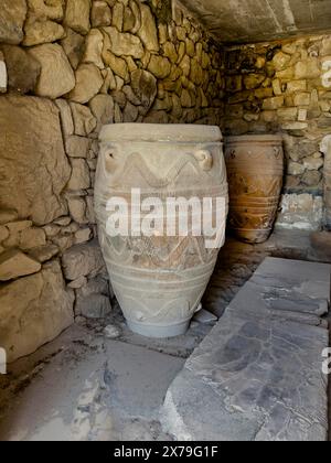 View into historical storeroom below present floor level with two large ...