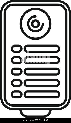 No entry door icon outline vector. Restricted area. Forbidden access ...