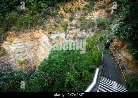 Information sign and viewing platform at Remarkable Cave, Maingon Bay ...