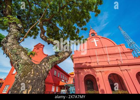 The oriental red building in Dutch Square, Melaka, Malacca, Malaysia at ...
