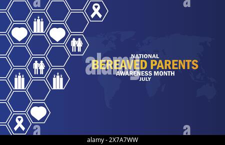 National Bereaved Parents Awareness Month July. Vector illustration ...