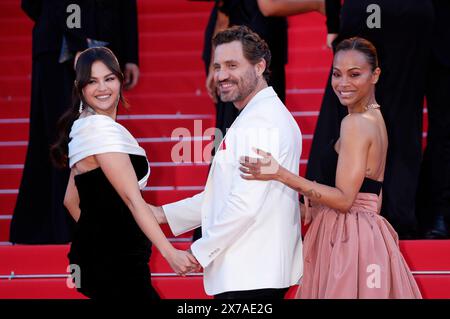 Edgar Ramirez und Zoe Saldana bei der Emilia Perez Film Premiere am 18. ...