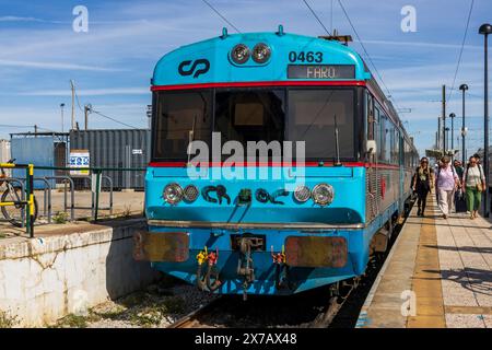 Linha do Algarve, train station, trainline, Faro, Algarve, Portugal ...