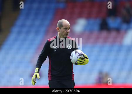 Aston Villa goalkeeping coach Javi Garcia ahead of the Premier League match at Hill Dickinson ...