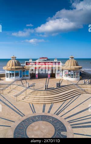 Cromer, England – May 13 2024: 3 quarter view of Cromer pier from above ...