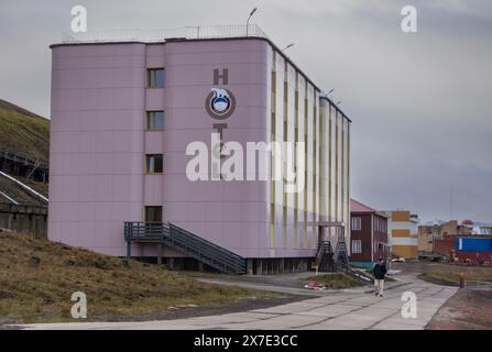 Russian coal mining outpost at Barentsburg Svalbard Stock Photo - Alamy