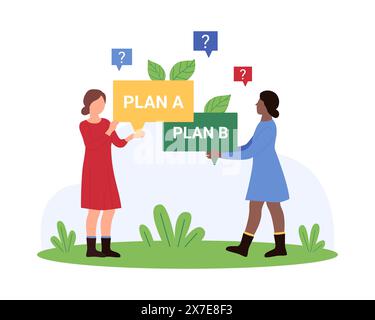 Business choice between alternative options, priority and creative ...