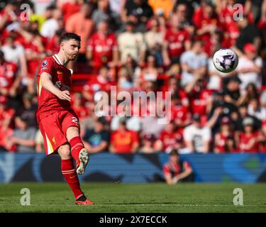Andrew Robertson of Liverpool passes the ball during the Emirates FA ...