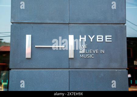 Hybe, May 9, 2024 : The headquarters building of the K-pop powerhouse ...