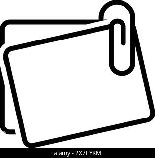 Icon for office paperclip with notes, stationary Stock Vector Image ...