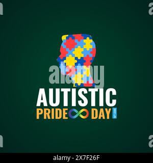 Autistic rainbow eight infinity symbol icon vector. World autism ...