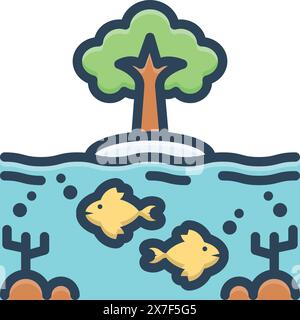 Icon for ocean acidification, ocean Stock Vector Image & Art - Alamy