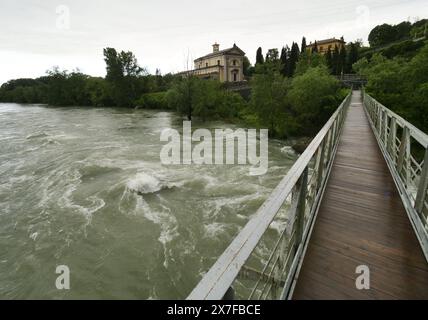 Fiume Adda in piena e allerta massima in questi giorni di maggio causa ...