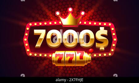 Coupon special voucher 7000 dollar, Check banner special offer. Vector ...