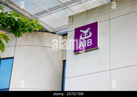 AIB Bank office building in Dublin, Ireland. Irish Commerical banking ...