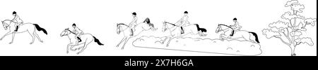 Group of riders during a horse hunting Stock Vector Image & Art - Alamy