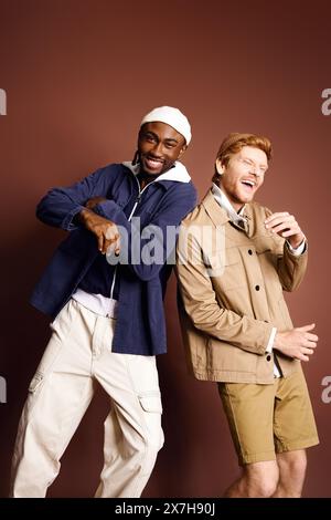 Multicultural men with stylish attire standing side by side Stock Photo ...