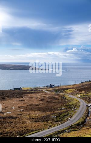 Road heading into the Scottish Highlands Stock Photo - Alamy