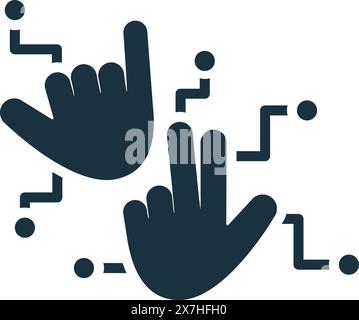 Digital Body Language icon. Monochrome simple User Behavior icon for ...