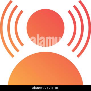 Vibrant orange user icon symbolizing connectivity and digital ...
