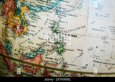 Old world map showing Asia Africa Australia Indian Ocean India Stock ...