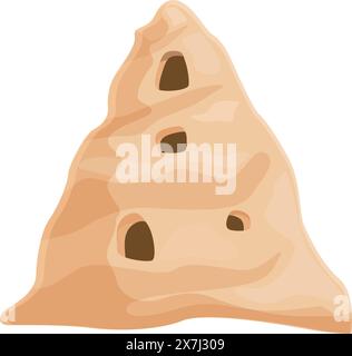 Simple and charming vector graphic of a sandy ant hill with multiple ...