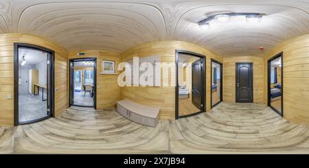 360° view of 360 hdri panorama inside interior of metal service ...