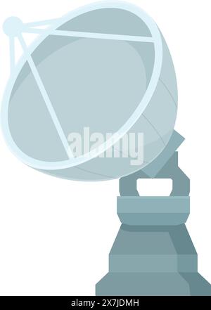 Illustrated cartoon satellite dish with modern technology for wireless ...