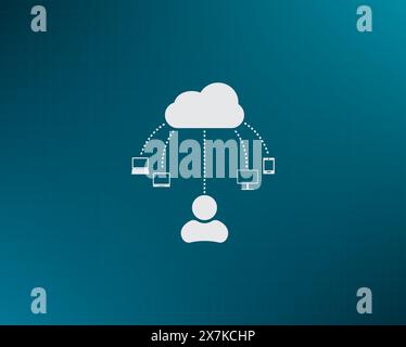 Information and communications technology blue gradient concept icons ...