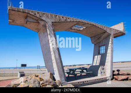 Bridge segment display used as a picnic shelter in Borden-Carleton ...