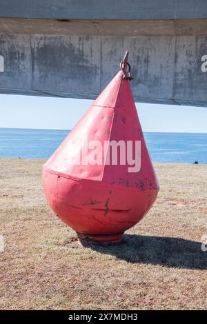 Red can buoy display beside the Confederation Bridge in Borden-Carleton ...
