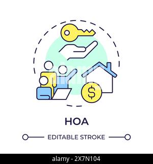 HOA communication multi color concept icon Stock Vector Image & Art - Alamy