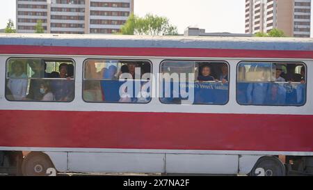 random passengers on Pyongyang public transport Stock Photo - Alamy