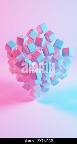 A gentle abstract background composed of soft pastel-colored vertical ...