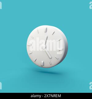 Clock - stylized 3d CGI icon object Stock Photo - Alamy