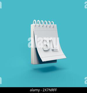Calendar - stylized 3d CGI icon object, Not gen Ai Stock Photo - Alamy