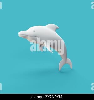 Dolphin fish - stylized 3d CGI icon object Stock Photo - Alamy