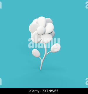 Flower - stylized 3d CGI icon object Stock Photo - Alamy