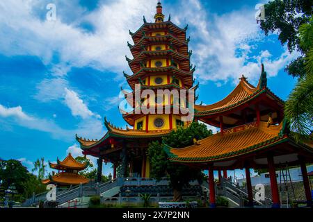 The dashing and popular spot of Avalokitesvara pagoda in the morning is ...