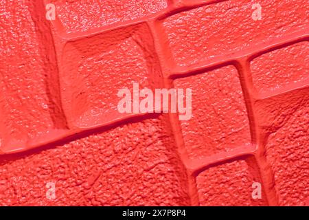 Corrugated red surface,wall with grooves,recess,hollow Stock Photo - Alamy