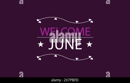 Chic and Trend Welcoming June with Stylish Illustration Stock Vector ...