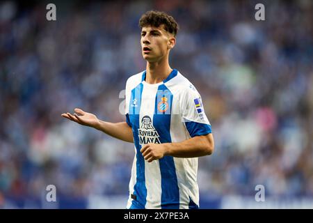Antoniu Roca of RCD Espanyol in action during the Spanish league, La ...