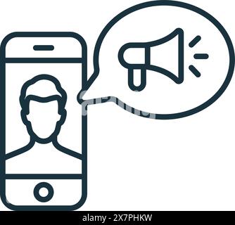 Influencer Marketing icon. Monochrome simple Marketing Strategy icon ...