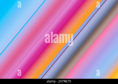 This vibrant design features a diagonal gradient with a grainy texture ...
