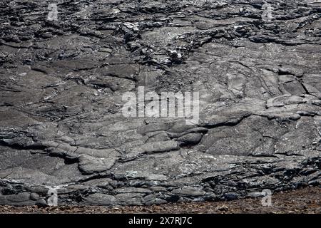 Molten basalt lava texture at Fagradalsfjall volcano lava field created ...