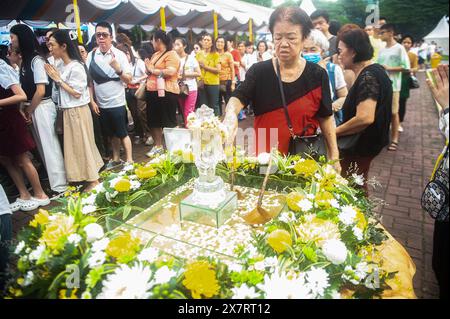 Medan, Indonesia. 19th May, 2024. The Buddhists were seen together ...