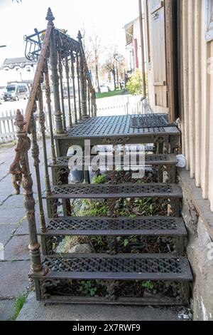old beautiful cast iron stairs Stock Photo - Alamy