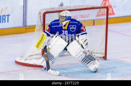 Goalkeeper Leonardo Genoni # 30 (EV Zug) during the National League ...