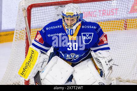 Goalkeeper Leonardo Genoni # 30 (EV Zug) during the National League ...