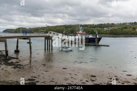 The Prince Madog research vessel docked on the Menai Strait, Anglesey ...